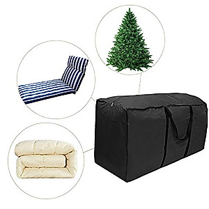 Garden Furniture Cushion Storage Bag, Outdoor Waterproof Furniture Cushion Bag, Christmas Tree Storage Bag, Heavy Duty Rip-Proof 600D Oxford Fabric Garden Bench/Rattan Cushion Covers Storage Bag
