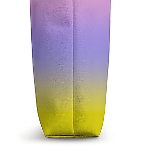 White to Pink to Purple to Yellow Gradient Ombre Tote Bag