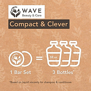 Clever Yoga Invigorating Eucalyptus Oil Shampoo and Conditioner Bar Set - 100% Vegan, Plastic Free, Sustainable, Handmade in USA, Silicone Paraben and SLS Free, Great for Travel - 2.2 Ounces