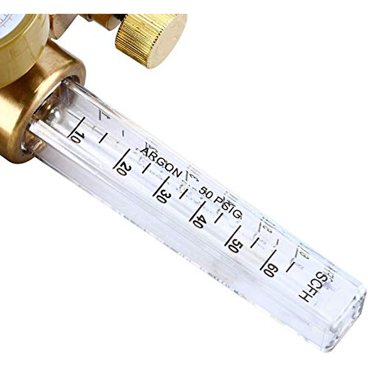 Welding Argon CO2 Gas Regulator 0-60CFH, 0-3500PSI Mig Tig Flowmeter Female 9/16" 18RH CGA-580 Inlet Gas Welder Regulator Gauge