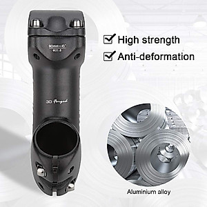 Health Gear Road Bike Stem, Bike Stem Aluminium Alloy, 31.8mm Aluminium Alloy Adjustable Bike Stem, Bike Handlebar Stem Riser Short Handlebar Stem for Most Road Bike