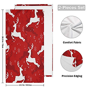 Christmas Deer Dish Towels for Drying Dishes,Xmas Kitchen Cloth Dish Towels Premium Dishcloths Super Absorbent Fast Drying