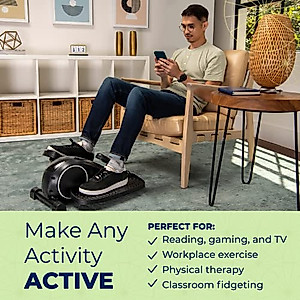 DeskCycle Ellipse Under Desk Elliptical Machine - Get Fit While You Work with Our Compact Mini Seated Elliptical Machine - Burn Calories, Boost Energy, Tone Muscles, and Increase Productivity