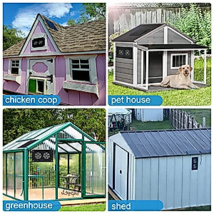 DC HOUSE 20W Solar Powered Dual Metal Shell Exhaust Fan Kit for Chicken Coops, Greenhouses, Sheds, Pet Houses, and Windows - Waterproof and Plug & Play