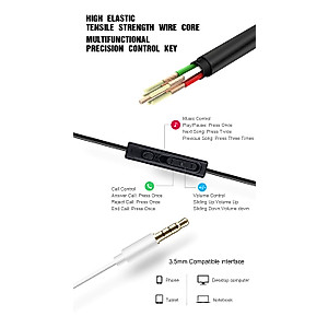 Sleeping Earbud Headphones - Ultra Flexible Silicon Earplugs Noise Cancelling Wired Sleep Earphones with Microphone for Sleeping, Insomnia, Snoring, Air Travel, Relaxation, ASMR (Black)