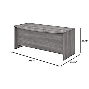 Bush Business Furniture Studio C Home Office Desk, 72W x 36W, Platinum Gray