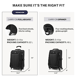 Travelpro Maxlite 5 Softside Expandable Upright 2 Wheel Carry on Luggage, Lightweight Suitcase, Men and Women, Dusty Rose Pink, Carry On 22-Inch