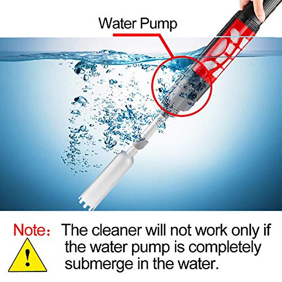 YCTECH Aquarium Gravel Vacuum Cleaner: 6 Watt Automatic Filter Gravel Cleaning | Fish Tank Sand Cleaner | Sludge Extractor | Water Changer | Sand Washing | Dirt Suction