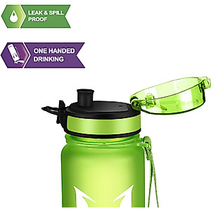 Super Sparrow Water Bottle - 12 oz - BPA & Toxic Free Tritan Water Bottles - One Touch Opening - Leak-proof Plastic Bottle - Kids Water Bottle for Office, Gym, Outdoor, Sports