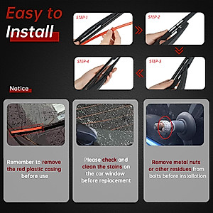 OTUAYAUTO Rear Windshield Wiper Set - Replacement for 2008-2012 Ford Escape, 2010-2018 Lincoln MKT Rear Wiper Arm and Rear Windshield Blade Assembly OE:8L8Z17526-C