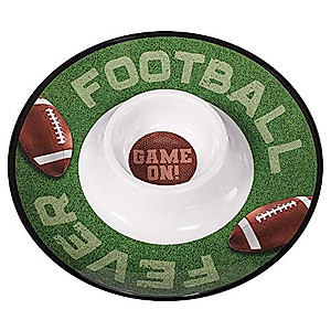 Footbal Fever Chip and Dip Plastic Tray - 13" | Multicolor | 1 Pc.