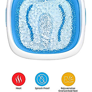 Homedics Compact Pro Spa Collapsible Footbath with Heat | Vibration Massage, ACU-Node Surface, Heat Maintenance | Improves Circulation, Soothe Tired Muscles, Collapsible Tub for Easy Storage