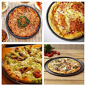 Pizza Pan for Oven, 12 inch Nonstick Pizza Pans, Carbon Steel Pizza Pan with Holes, Pizza Baking Pan for Oven Baking Supplies, for Home Baking Kitchen Oven Restaurant