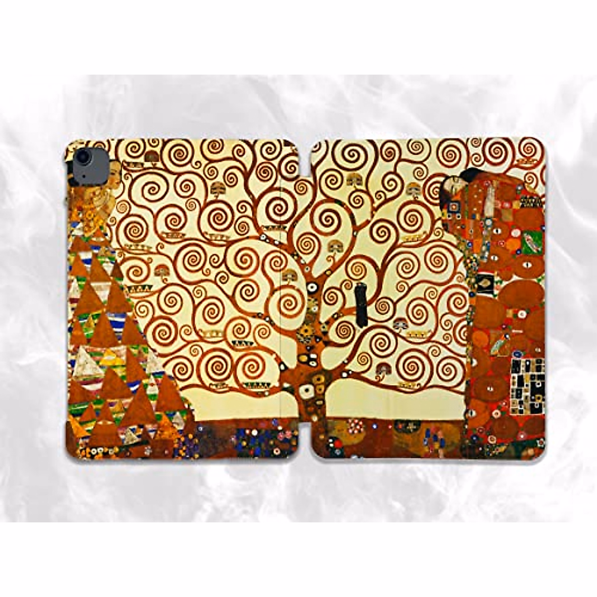 Gustav Klimt Tree of Life case Compatible with iPad Mini Air Pro 7.9 8.3 9.7 10.2 10.9 11 12.9 inch Pattern Cover New 2022 2021 Trifold Stand 3 4 5 6 7 8 9 Generation 69 (9.7" 5/6 gen)