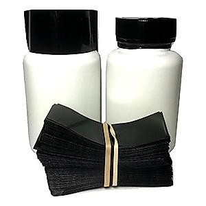 66 x 25 mm BLACK Perforated Shrink Band for Growler Bottles, Pharmaceutical Bottles, Gallon Jugs, Honey Bottles, and More. Fits 1 1/4" to 1 1/2" Diameter - Pack of 250