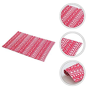 Rustic Placemats Christmas Placemat Table Mats Cotton Burlap Placemats for Kitchen Holiday Table Home Party Decoration Jute Placemat