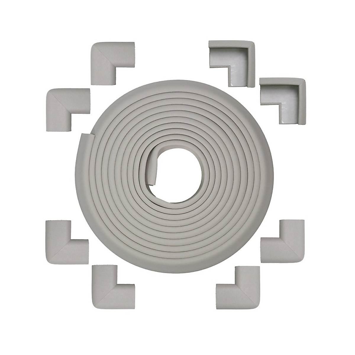 Kidkusion Table Cushion | Made in USA | 20 Feet + 8 Corners | Taupe | Baby Proof Furniture Edge and Corner Guards