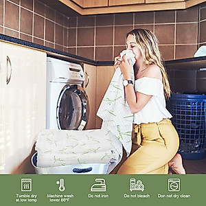 Full Waterproof Mattress Protector, Rayon Made from Bamboo Mattress Pad Cover, Soft Breathable Cooling Mattress Pad Cover, Mattress Protector up to 21” Deep Pocket Tightly Fitted Mattress Protection