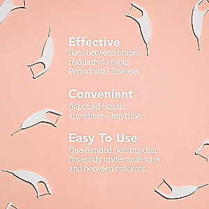 Platypus Orthodontic Flossers and Orthodontic Toothbrush Family Bundle - Designed for Braces -120 Dental Flossers for Braces and 3 Toothbrushes for Braces