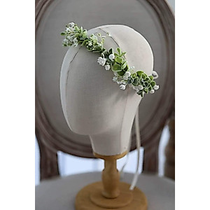 Uongeod HJYHYN Flower Crown Boho Flower Wreath Artificial Floral Crown Bridal Headpiece Greenery Crown for Wedding Ceremony Party Festival