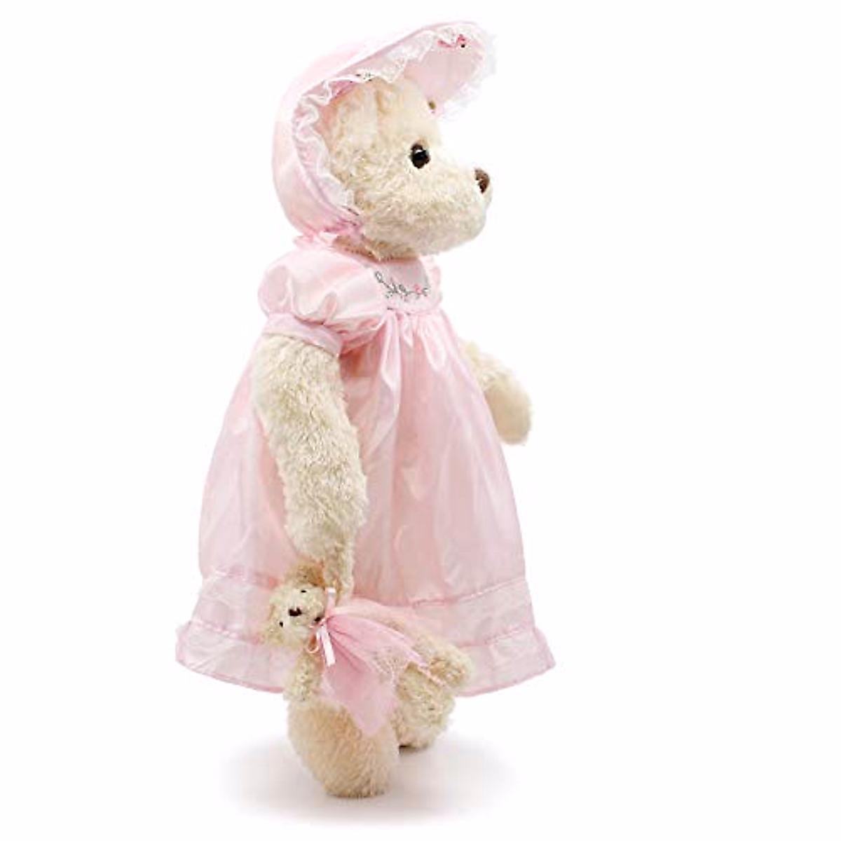 oitscute Teddy Bears Baby Cute Soft Plush Stuffed Animal Toy for Girl Women 16" (Pink Lace)