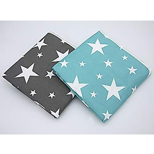 PEKITAS 2 Pack Waterproof Diaper Changing Pads Travel Friendly Super Soft Fabric Size 23 X 29.5 inches (Large,1-3 Year),Stars Series