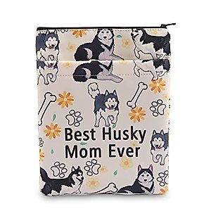 Husky Book Sleeve Husky Mom Gift Husky Dog Book Protector Best Husky Mom Ever Book Cover Husky Owner Gift