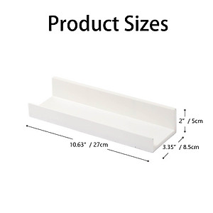 Master Pink Floating Shelves, Bathroom Shelves Over Toilet with Invisible Brackets, Farmhouse Wall Decor for Bedroom, Living Room, Kitchen and Plants, White