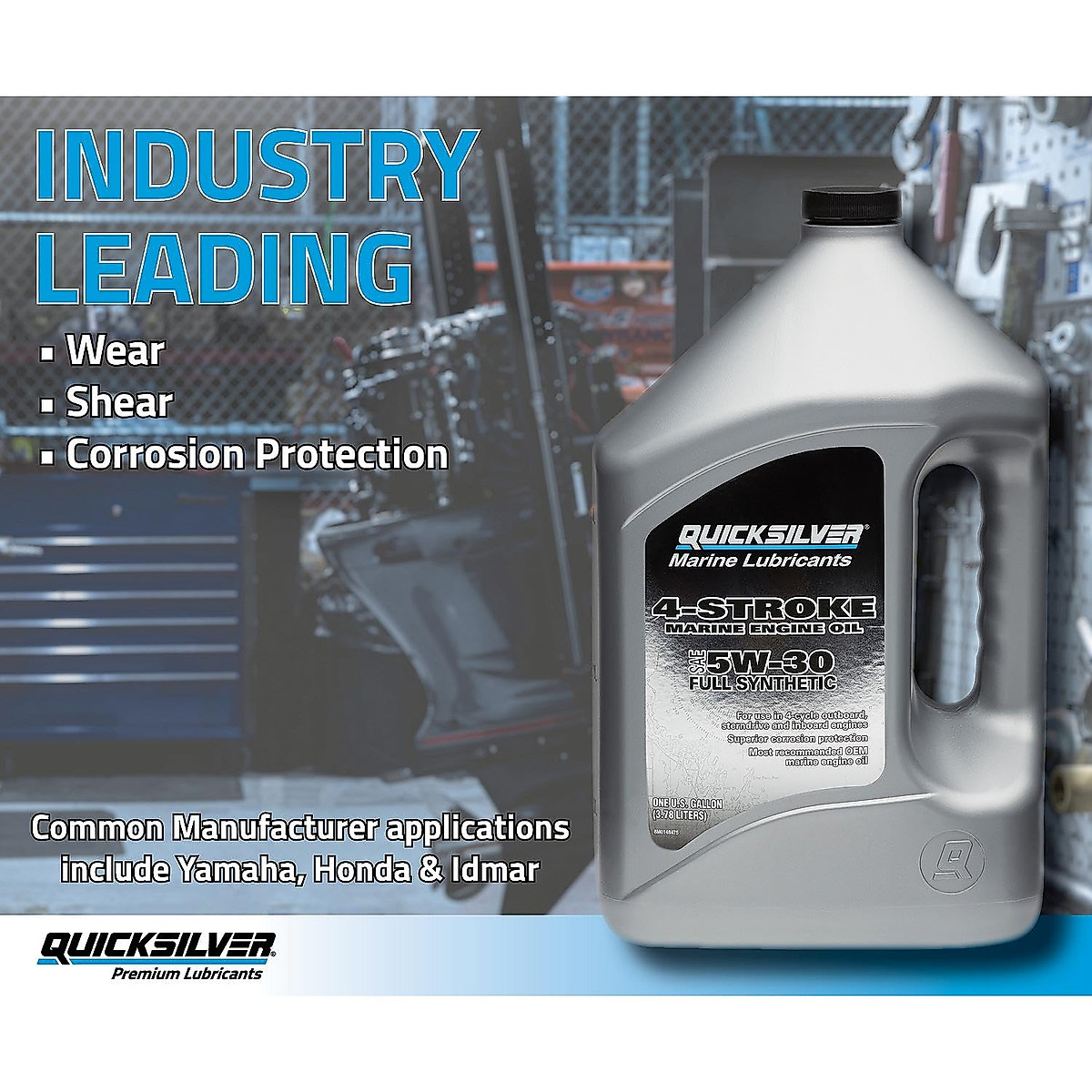 Quicksilver 5W-30 Full Synthetic Marine Engine Oil - 1 Gallon