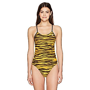 TYR Womens Crypsis Cutoutfit, Black Gold, 32