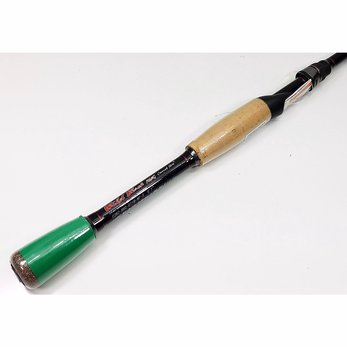 Carrot Stix 1 Piece Spinning Fishing Rod Wild Wild Black with Microwave Guides 6' 7" Medium Heavy Fast …