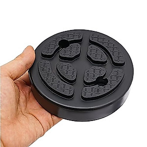 5PCS 4.7'' Round Rubber Arm Pads, Universal Car Lift Pad, Jack Stand Pad Adapter, Pinch Weld Side Frame Rail Protector for Auto Lift Car Truck Hoist