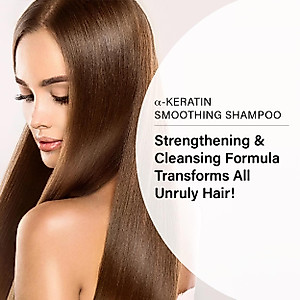 PETER COPPOLA A-keratin Smoothing Shampoo - Sulfate Free Shampoo Infused With Argan Oil, Avocado, And Hydrolyzed Keratin Smooths, Softens, & Hydrates Thick, Coarse, Frizzy Hair (10 Fl Oz)