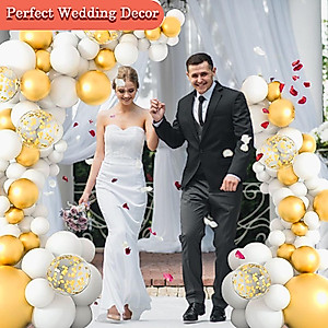 OurWarm 8.2FT & 6FT Balloon Arch Stand, Free Bending Top Balloon Arch Kit, Half Arch Balloon Stand with Base for Floor, Balloon Column Kit for Wedding Birthday Party Baby Shower Halloween Decorations