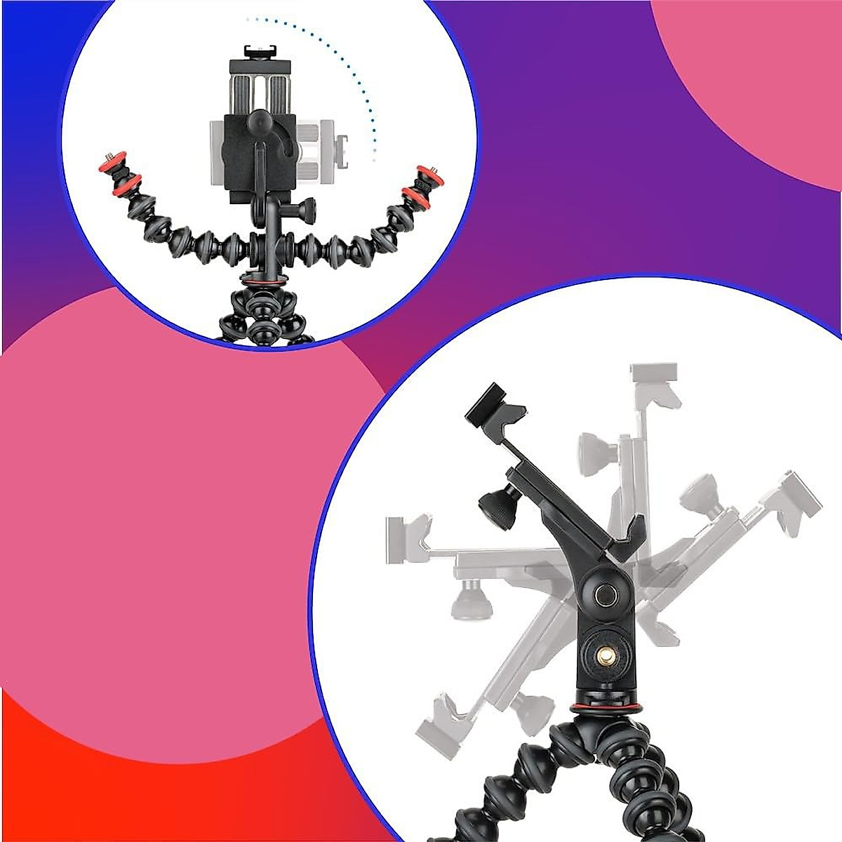 JOBY GorillaPod Advanced Mobile Vlogging Kit, Universal Vlogging Kit, Mobile Phone Creators, Beamo LED Light, Wavo Microphone, GripTight Phone Clamp, Dynamic Microphones, Mini Microphone