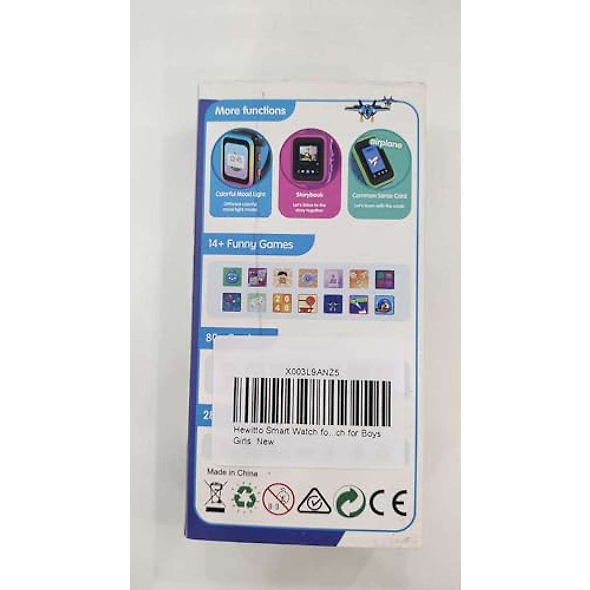 Hewitto Smart Watch for Kids, Kids Smart Watches Girls with Touch Screen and HD Camera, 12 Game Video Music Player Audiobook Alarm Clock Pedometer, Kids Watch for Boys Girls