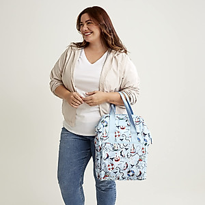 Vera Bradley Women's Recycled Lighten Up Reactive Backpack Cooler Lunch Bag, Gray Heather, One Size US