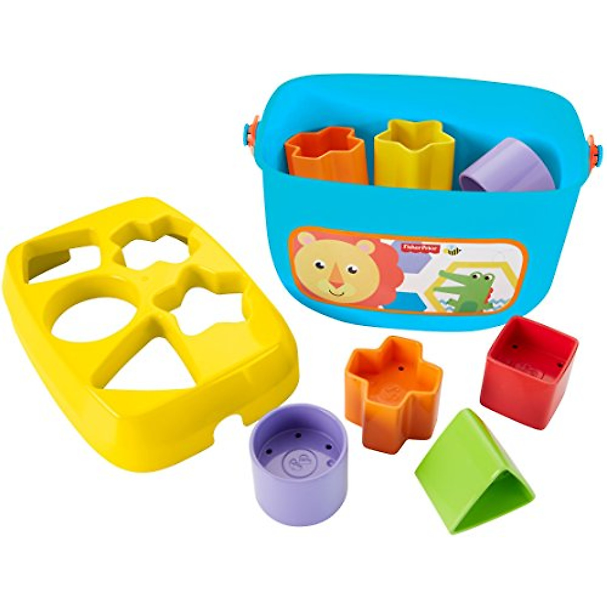 Fisher-Price Infant Gift Set with Baby’s First Blocks (10 Shapes) and Rock-a-Stack Ring Stacking Toy for Ages 6+ Months (Amazon Exclusive)