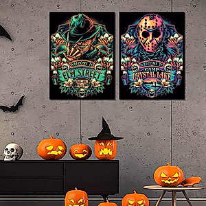 6 Pack Halloween Diamond Painting for Adults - 5D Horror Diamond Art Kits for Adults,Full Drill Diamond Dots DIY Diamonds Pictures Gem Crafts for Home Wall Decor Gifts(11.8x15.7inch)