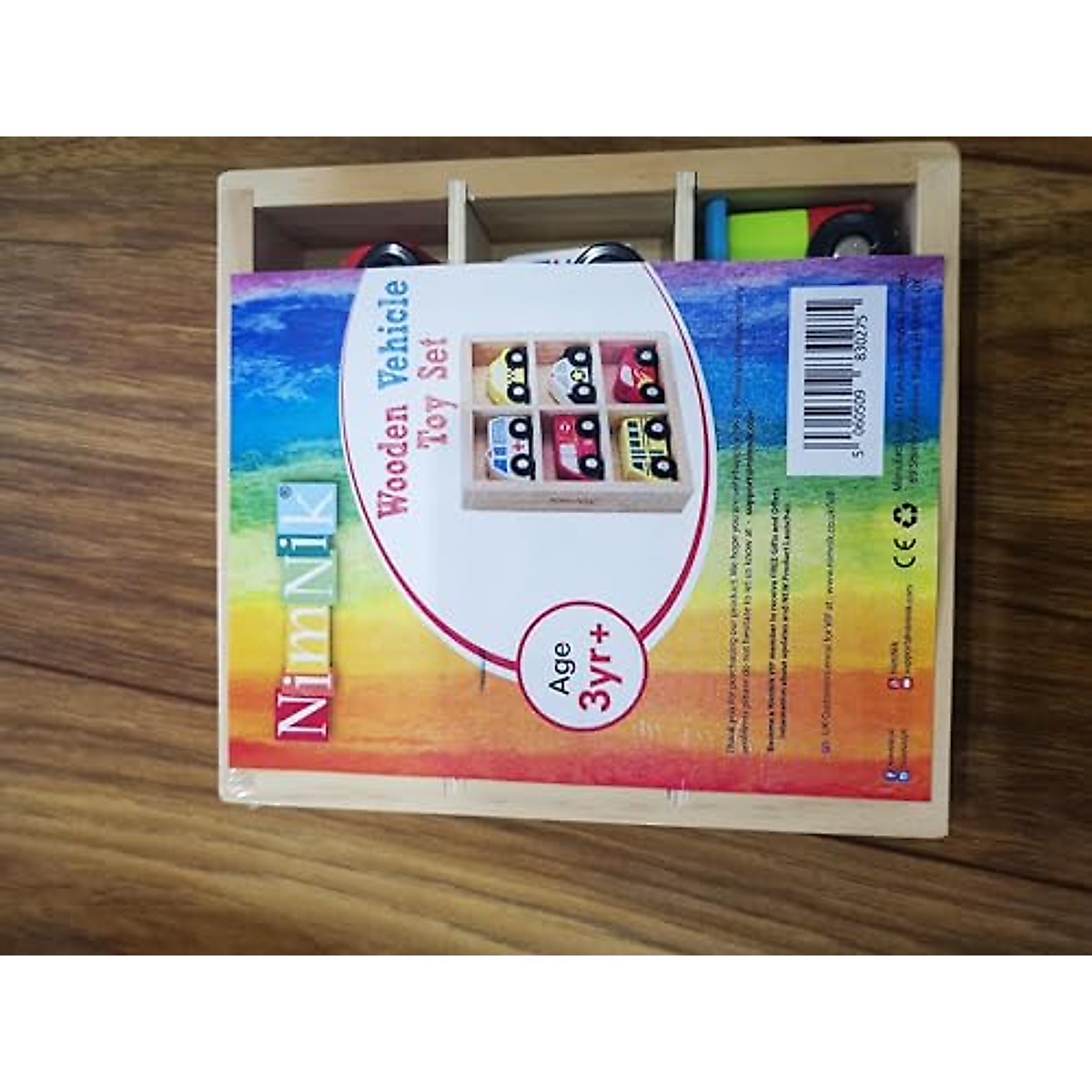 NIMNIK Wooden Cars for Toddlers Bus Engine Emergency Vehicles | Small Cars, Mini Transportation Vehicles | Educational Toy for Early Learning for 3-10 Year Olds