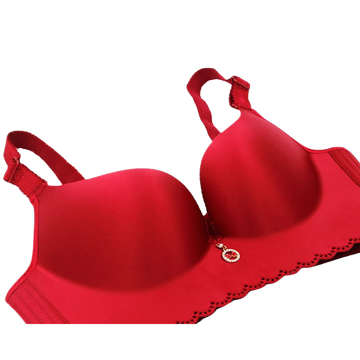 Women Support Push Up Seamless Bra Bralette/Plus Size/34 36 38 40 42 44 C D E/Wire Free Red 42C