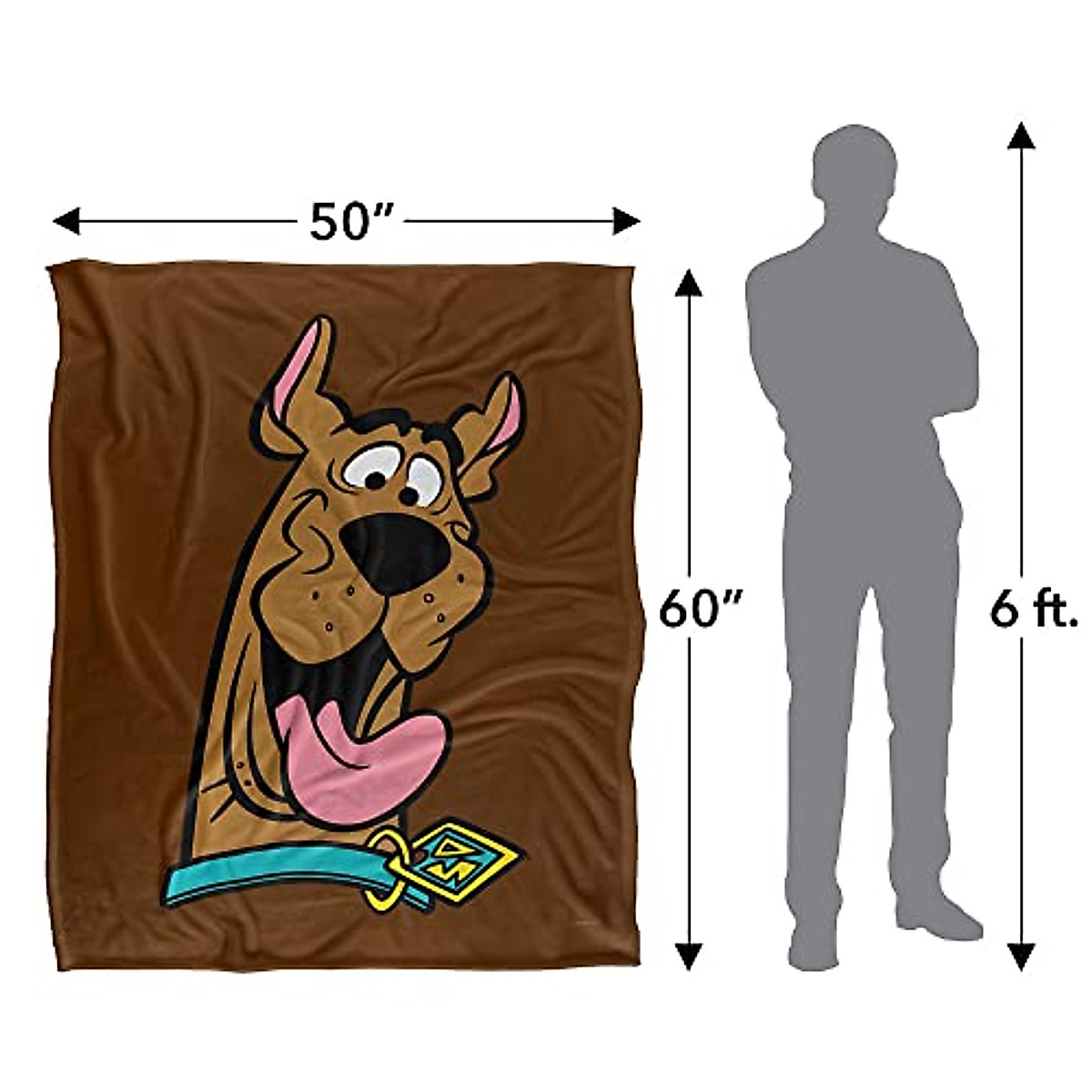 Scooby-Doo Scooby Happy Officially Licensed Silky Touch Super Soft Throw Blanket 50" x 60"