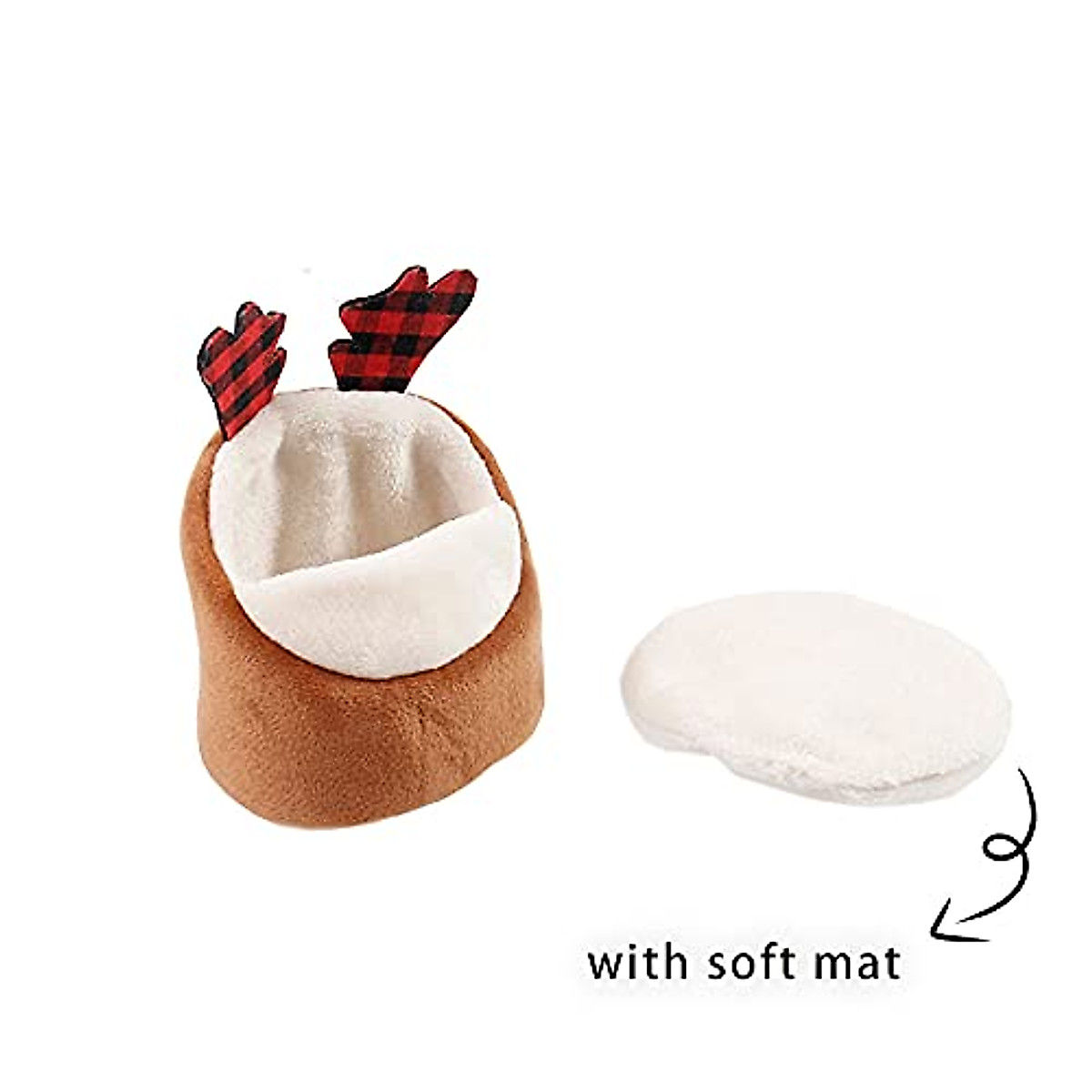 ABLAZEZAI Hamsters Bed House Cage Supplies Accessories for Sugar Glider (Brown)