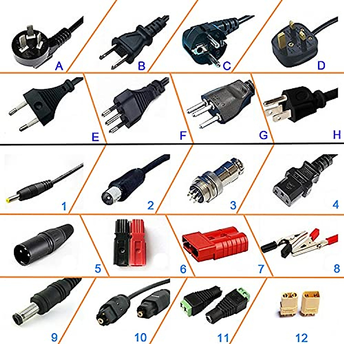 TCTYALR 370W Power 60v 72v 84v 5a Electric Bike bicycke Scooter Golf cart Lithium Battery Charger 48V Lithium ion Charger