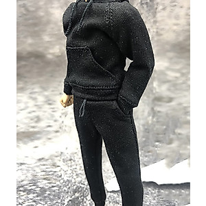 HiPlay 1/12 Scale Figure Doll Clothes, Japanese Samurai Suit, Top+Pants+Hoody Outfit Costume for 6 inch Male Action Figure Phicen/TBLeague CM211(A)