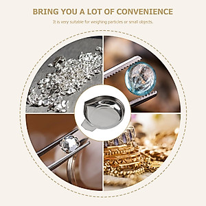 RORPOIR 2pcs Stainless Steel Weighing Pan Weighing Pan Balance Weigh Plate Scale Replacement Tray Measuring Powder Plate Metal Powder Pans Jewelry Scale Tray Scale Pan Diamond Dial Mini