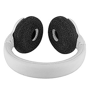 Geekria 2 Pairs Flex Fabric Headphones Ear Covers, Washable & Stretchable Sanitary Earcup Protectors for On-Ear Headset Ear Pads, Sweat Cover for Warm & Comfort (S/Black)
