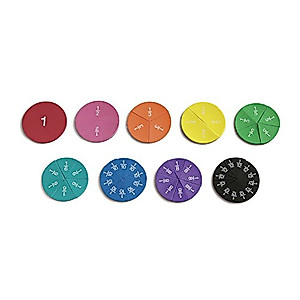 Learning Resources Soft Foam Magnetic Rainbow Fraction Circles