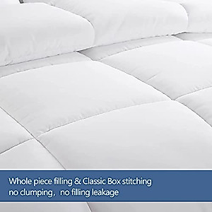 MAPLE DOWN Soft California King Size Comforter Duvet Insert-Down Alternative Comforter-Lightweight Fluffy Breathable Machine Washable(White, California King)