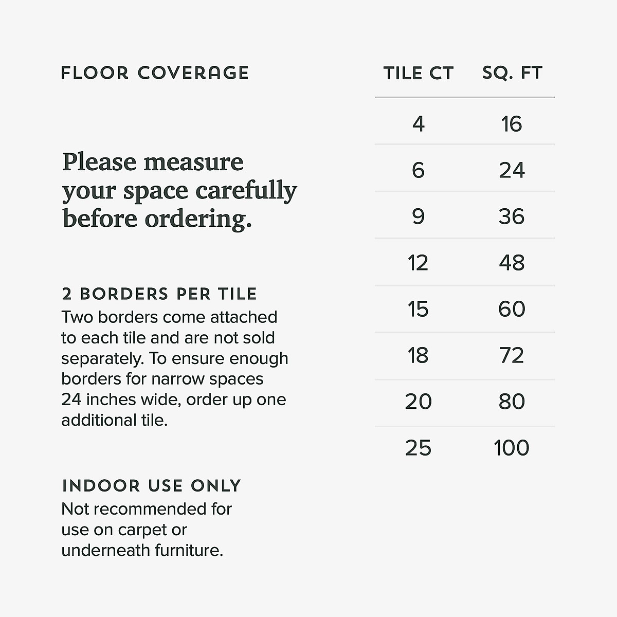 Forest Floor 3/8 Inch Thick Printed Foam Tiles, Premium Wood Grain Interlocking Foam Floor Mats, Anti-Fatigue Flooring, 24 in x 24 in